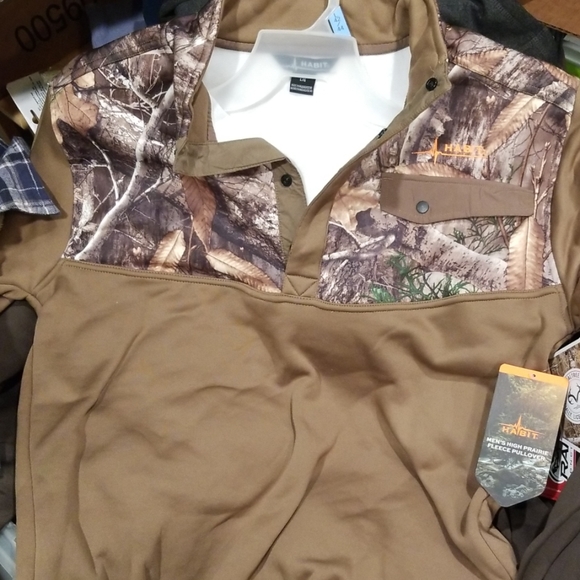 Realtree | Jackets & Coats | Mens Habit Camo 4 Fleece Pullover Real ...